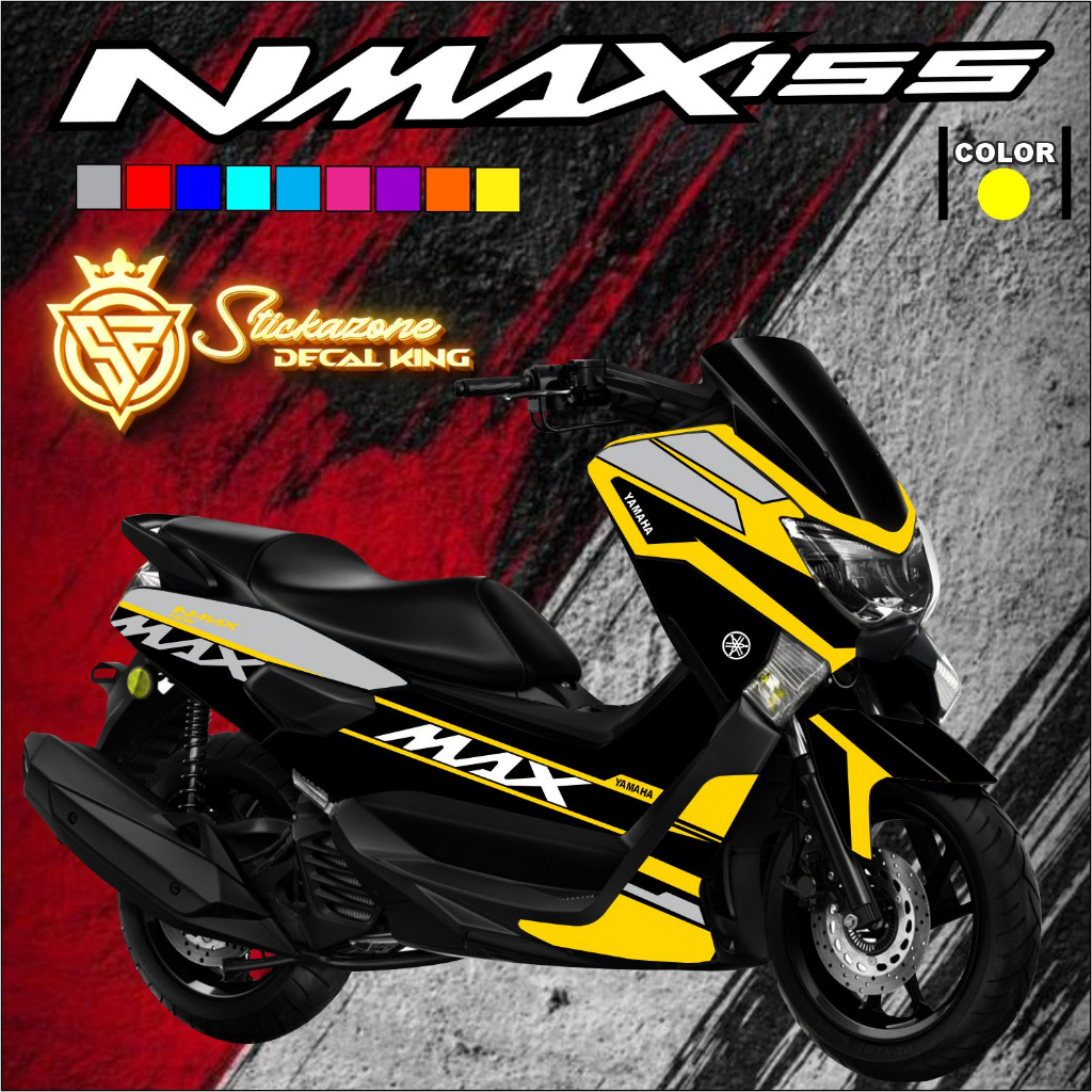 YAMAHA NMAX 155 V1 NEW DESIGN FULL STICKER DECALS PRINTED LAMINATED ...