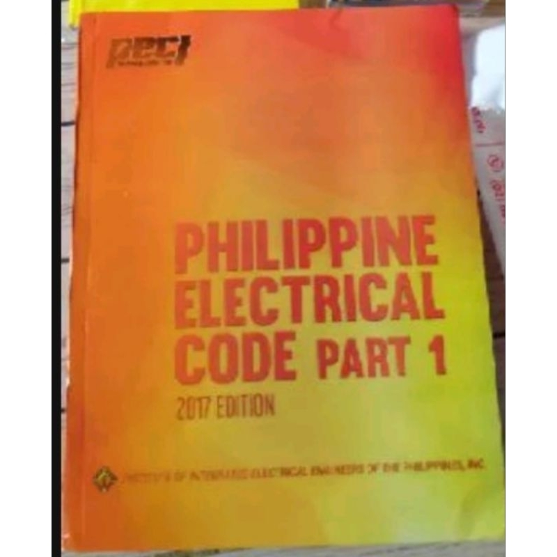PHILIPPINE ELECTRICAL CODE PART I 2017 ed (PEC) | Shopee Philippines