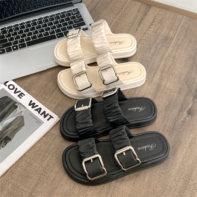 New Korean Two Strap Slippers For Women | Shopee Philippines