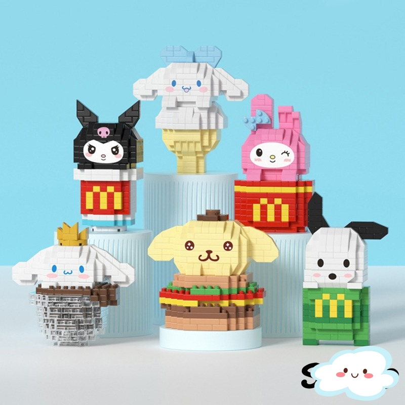 Mini Building Block Assembled Particles Anime Toys Animados Decor Del ...