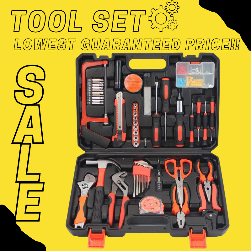 heavy duty wrench tool set - repair/home hand tool kit with toolbox ...