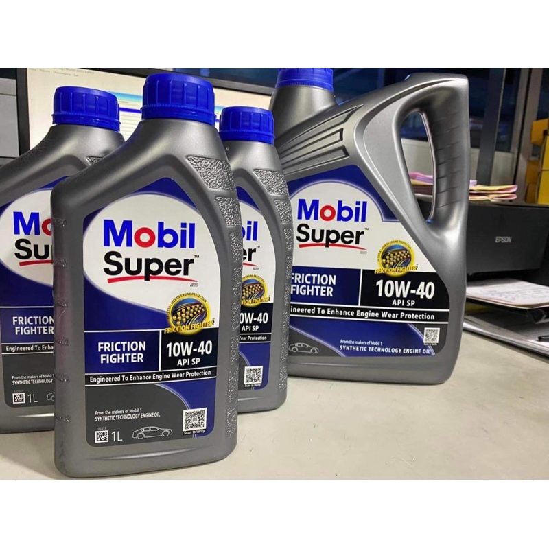 MOBIL SUPER 2000 10w-40 Semi-Synthetic Friction fighter SP for gasoline ...