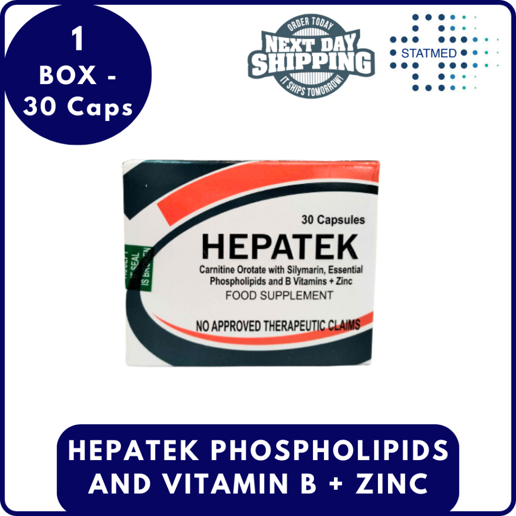 Hepatek Capsule Phospholipids + Vitamin B + Zinc Food Supplement 1 Box ...
