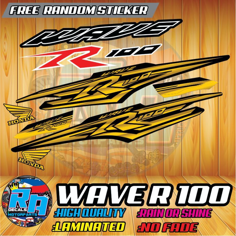 Wave R 100 Stock Decals | Shopee Philippines