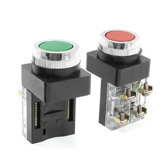 Flat Head Push Button Switch - RED & GREEN ( 25mm - 30mm ) | Shopee ...