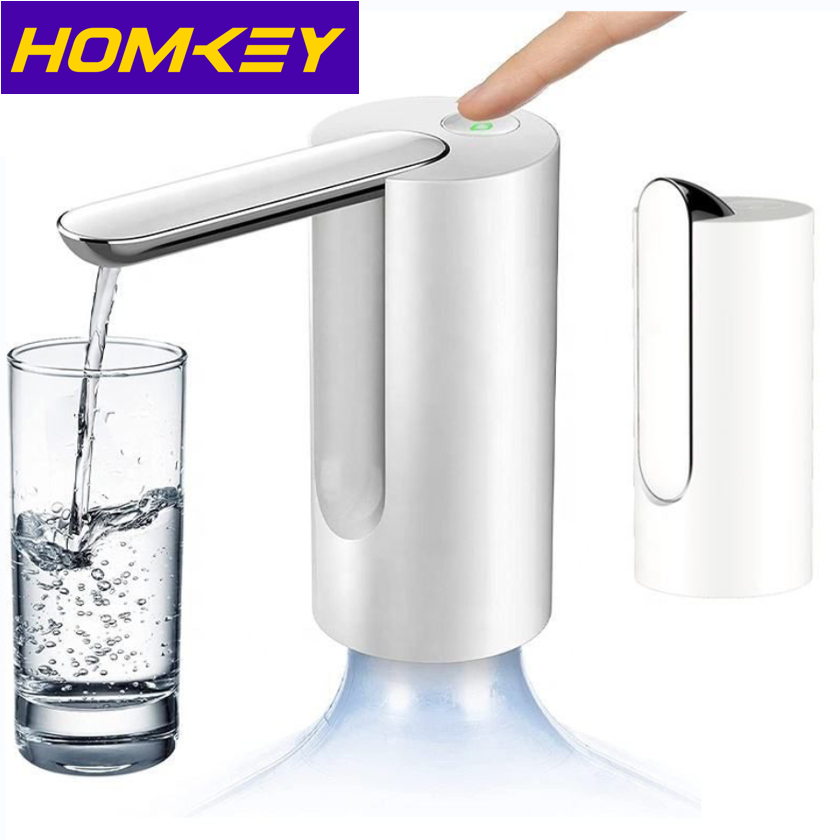 HOMKEY Portable Automatic Water Bottle Dispenser Pump USB Rechargeable ...