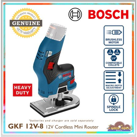 BOSCH GKF 12V-8 - BARE - 12V Cordless Trimmer / Mini Router - Brushless ...