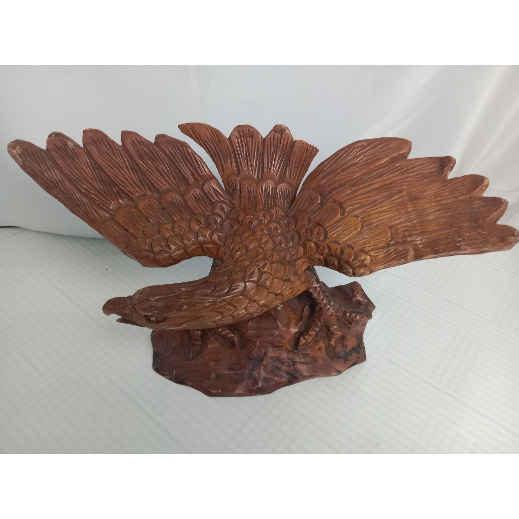 Hand Carved Wooden Eagle Figure Display from Japan | Shopee Philippines