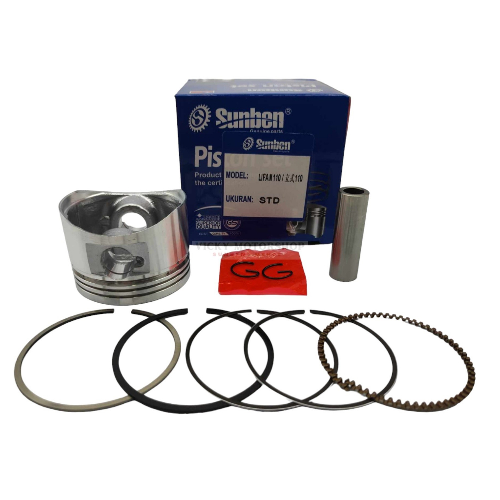 PISTON KIT SET STANDARD FOR WAVE125 WAVE100 SMASH SHOGUN TC125 LIFAN110 ...