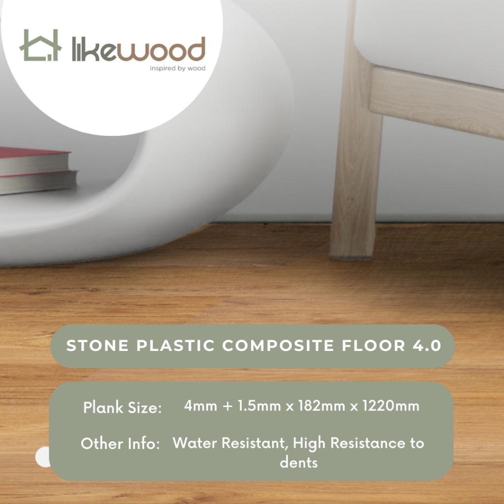 Matimco Likewood Stone Plastic Composite Floors Plank 4.0 - (10pcs per ...