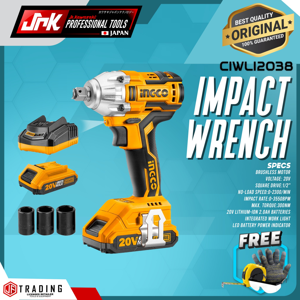 INGCO Impact Wrench CIWLI2038 High Quality With FREEBIES ♦JF TRADING♦ ...