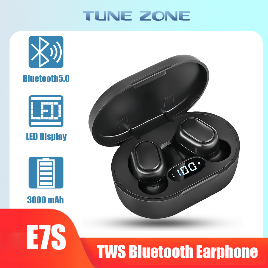 E7S TWS Bluetooth 5.0 Earphones Stereo Noise Cancelling Wireless Earbuds | Shopee Philippines