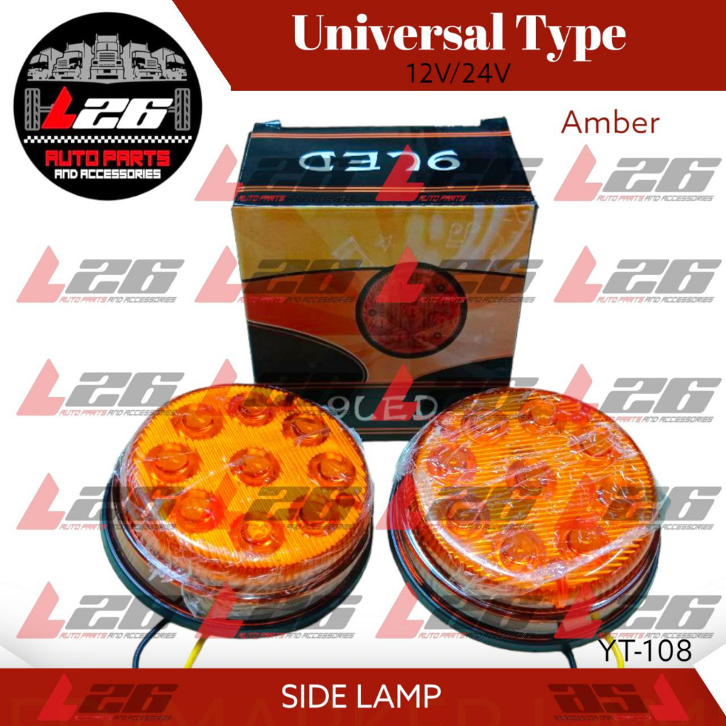 3" SIGNAL LAMP SIDE LAMP Indicator Marker Light Round FOR Universal ...