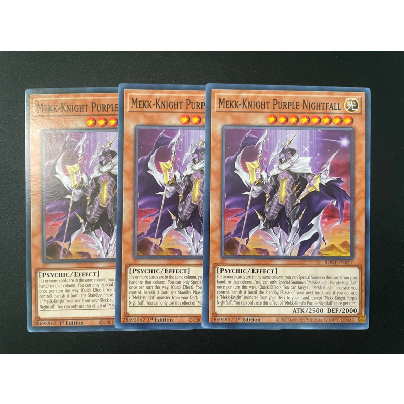Yugioh - Mekk-Knight Purple Nightfall x3 (SDBT) | Shopee Philippines