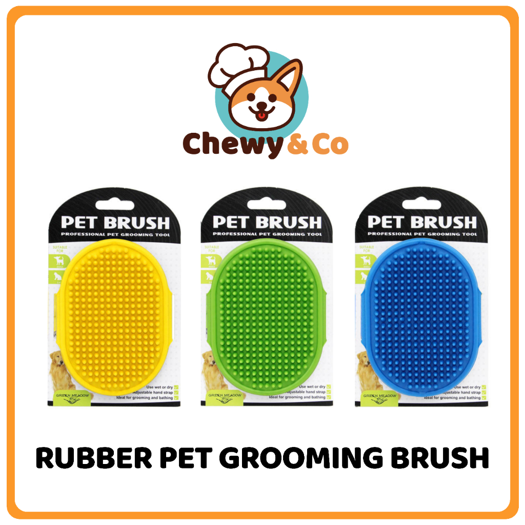 Chewy & Co Rubber Pet Grooming Brush | Shopee Philippines