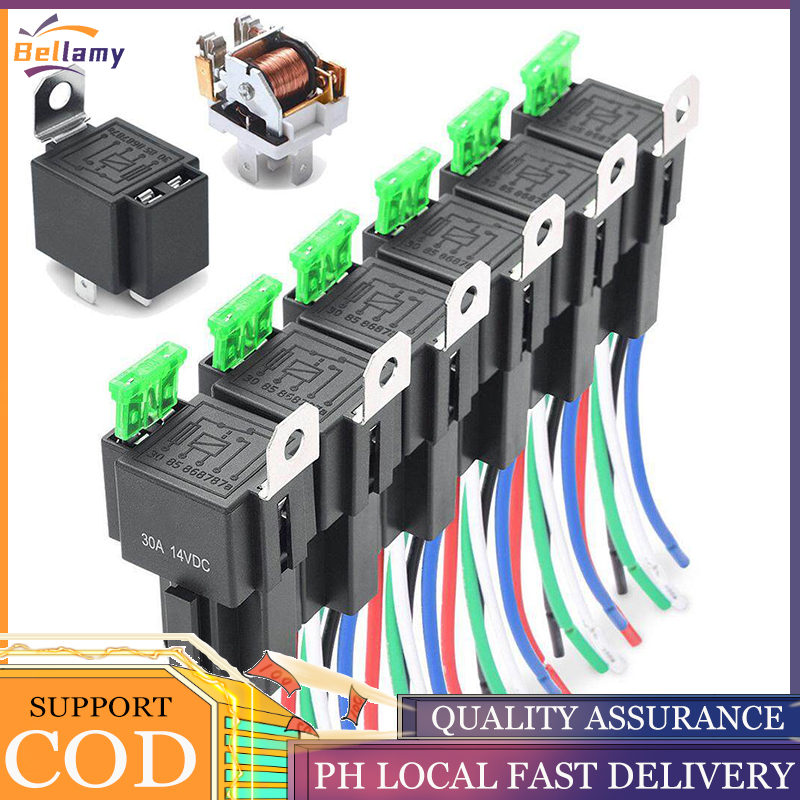 6PCS 5-Pin SPST Automotive Electrical Relay 12V 30A Car Fuse Relay Car ...