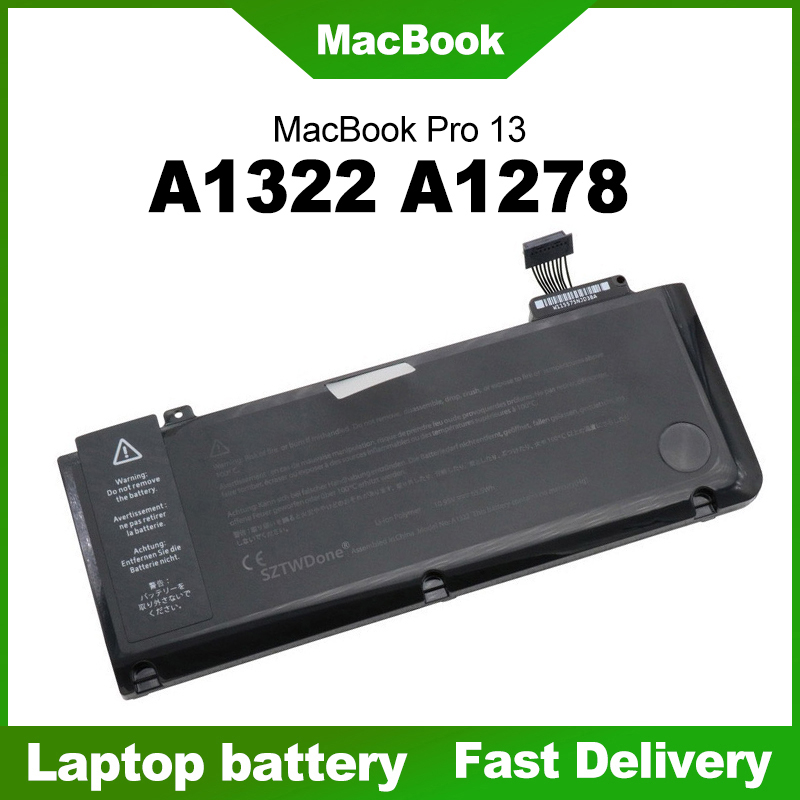 Laptop Battery A1322 For MacBook Pro 13 inch A1278 (Mid 2009 2010 Early 2011 Late 2011 2012 ...