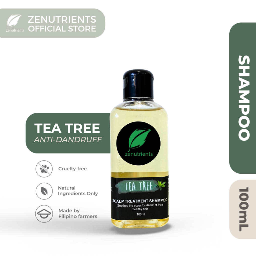 Zenutrients Anti Dandruff Tea Tree Shampoo 100mL (Organic, No Parabens ...