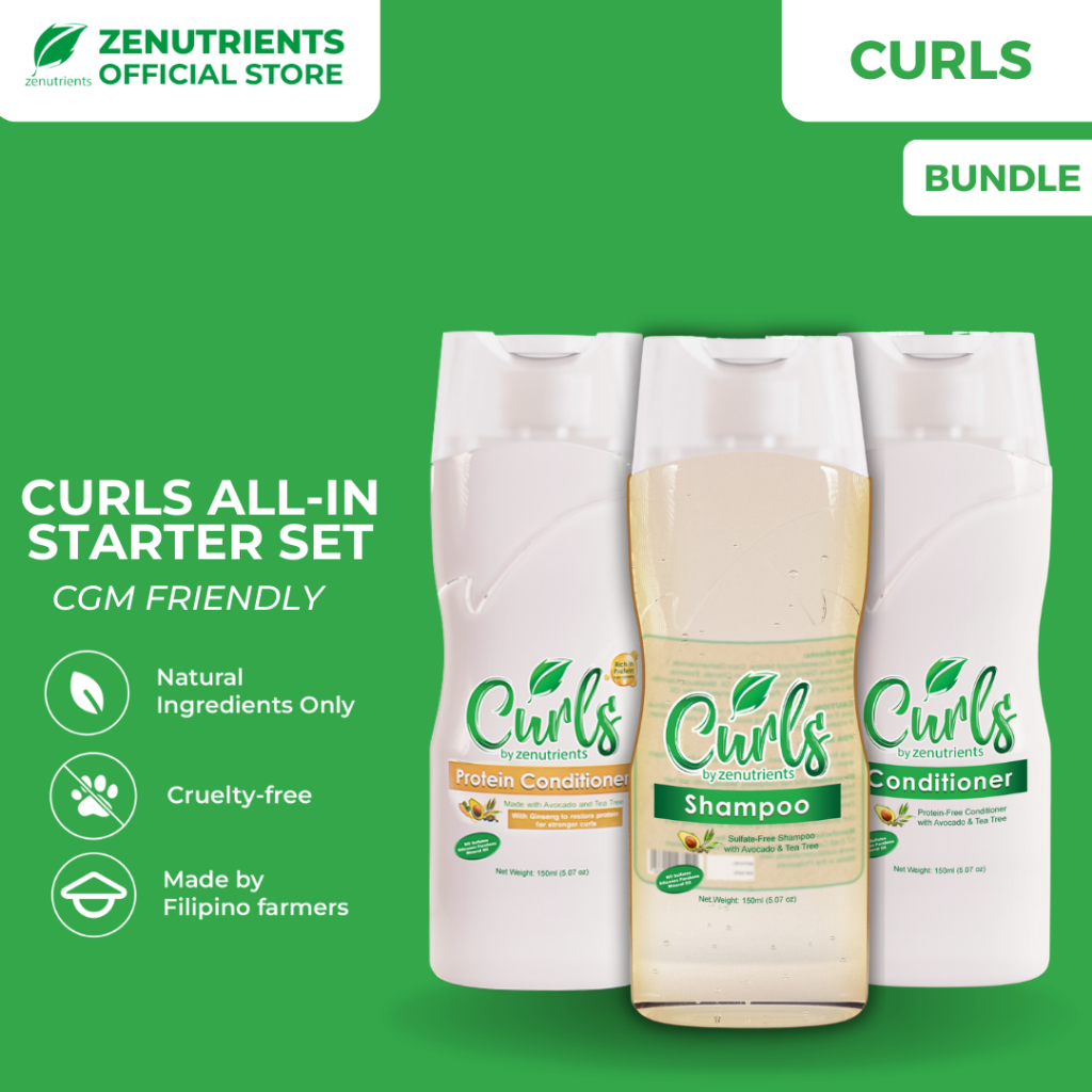 Curls by Zenutrients All-in Starter Set (Curl Define, Organic & CGM ...