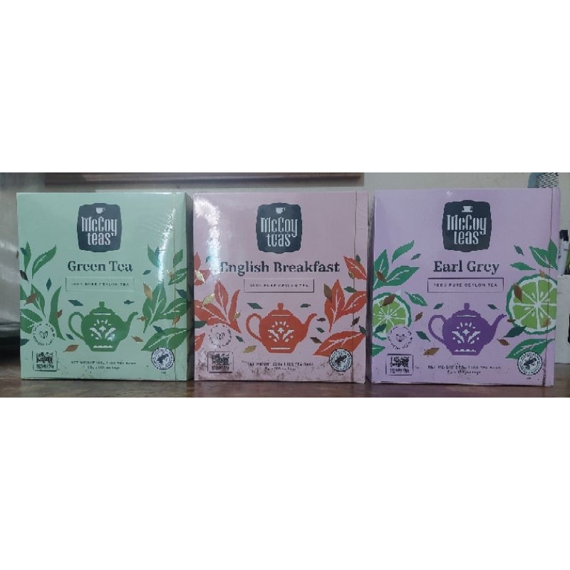 McCoy Teas 100% Pure Ceylon Tea, Green Tea , English Breakfast & Earl ...