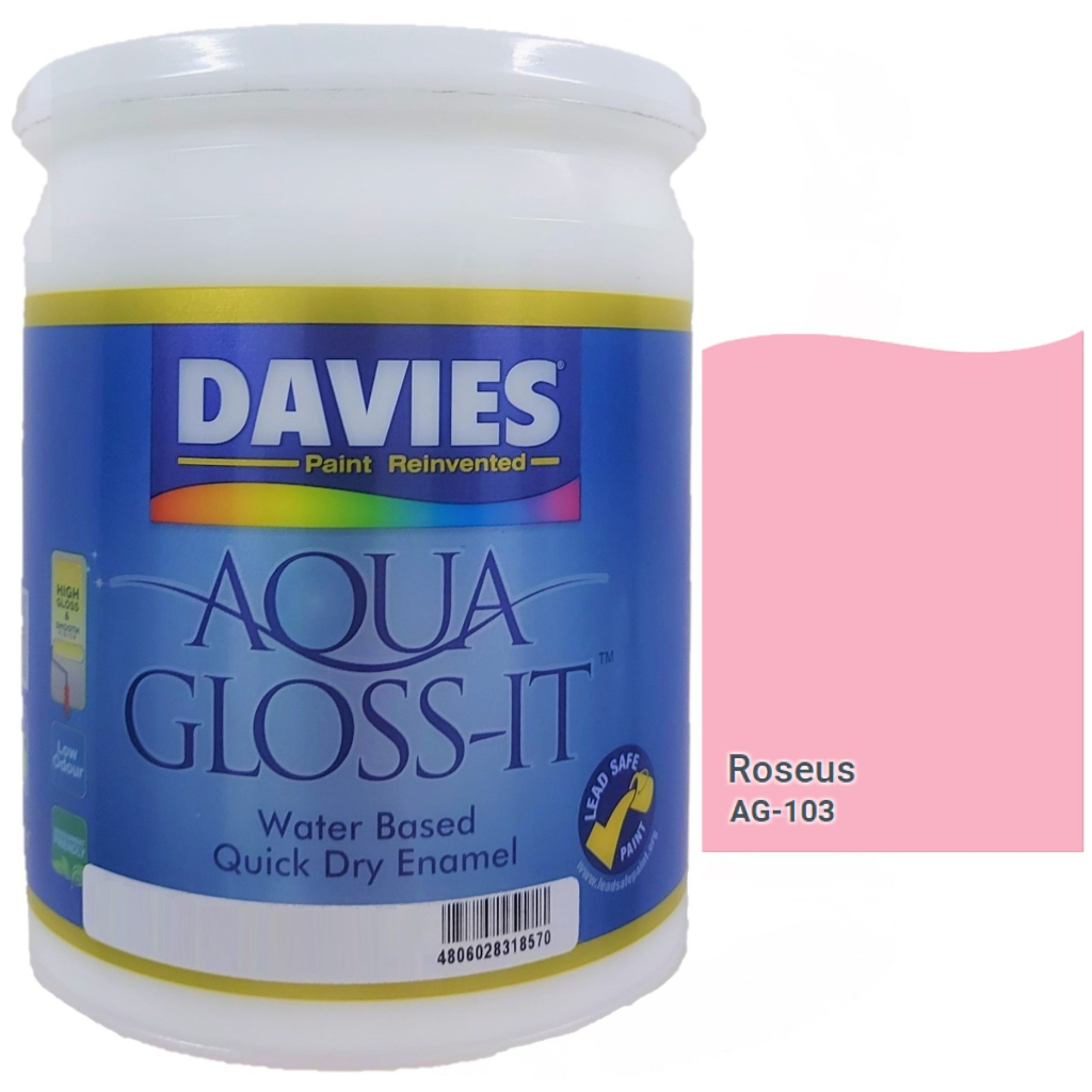 Davies Aqua Gloss It Water Based Quick Dry Enamel (Available in Different Colors) - 1L | Shopee ...