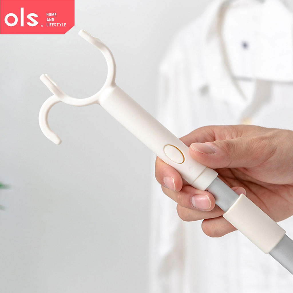 OLS Retractable Reach Sticks Cabinet Pole Adjustable Clothesline Pole ...