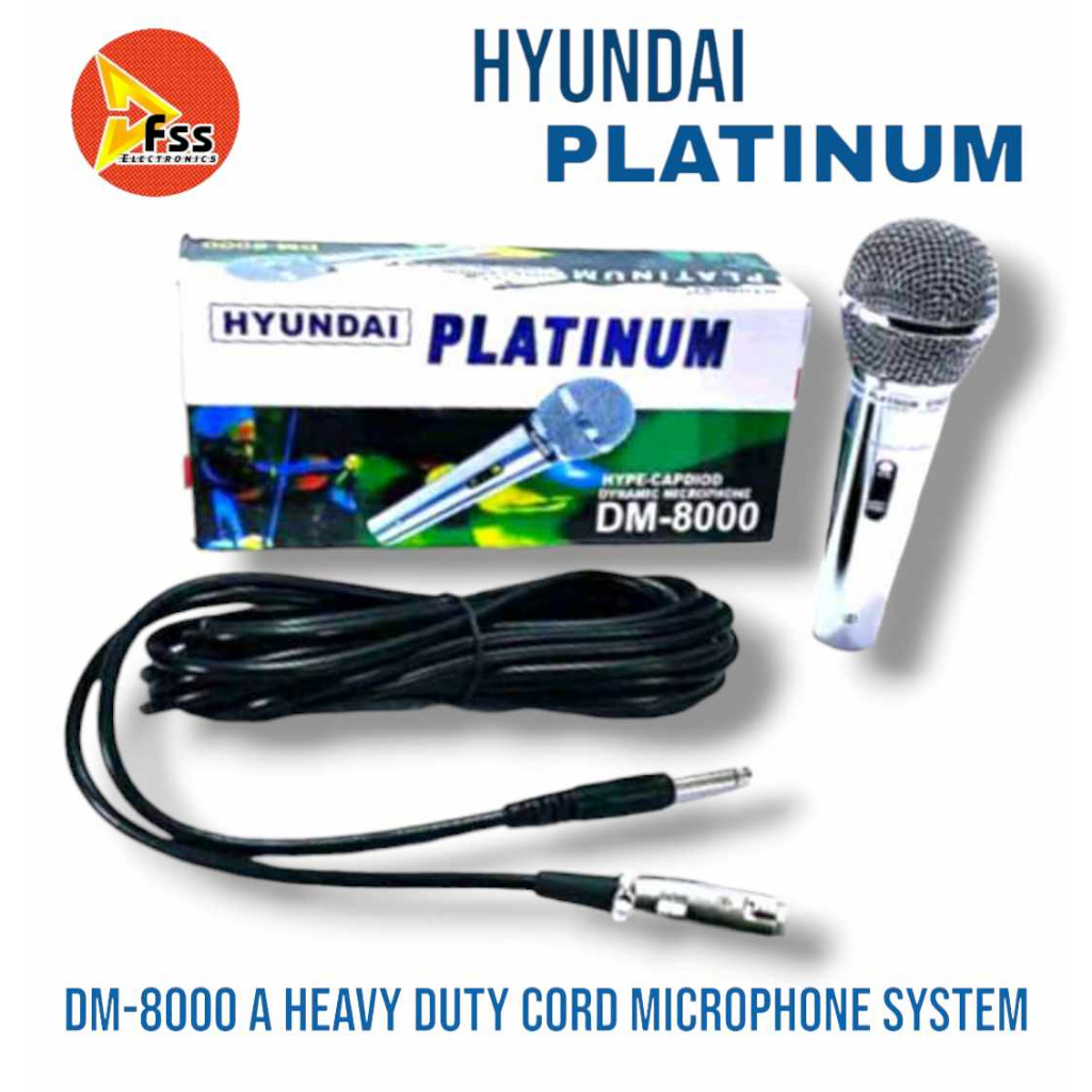 HYUNDAI PLATINUM DM-8000 PROFESSIONAL DYNAMIC MICROPHONE SYSTEM | Shopee Philippines