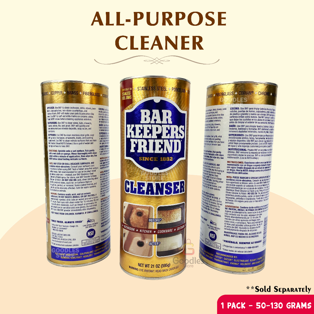 Bar Keepers Friend Cleanser Powdered Cleanser BKF Rust Remover Steel ...