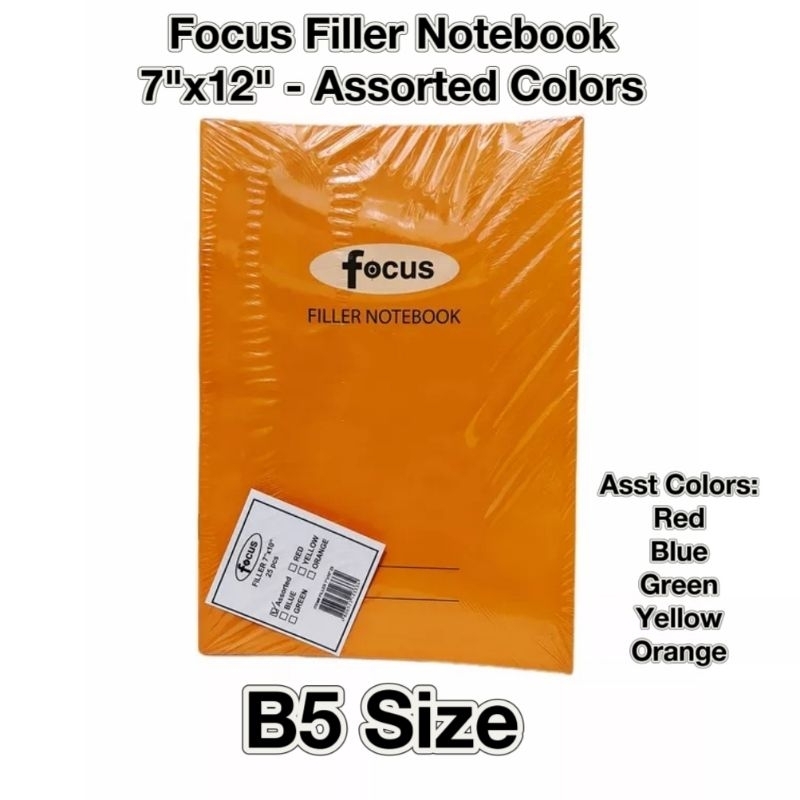 Focus Filler Notebook 7"x10" (25pcs per pack) | Shopee Philippines
