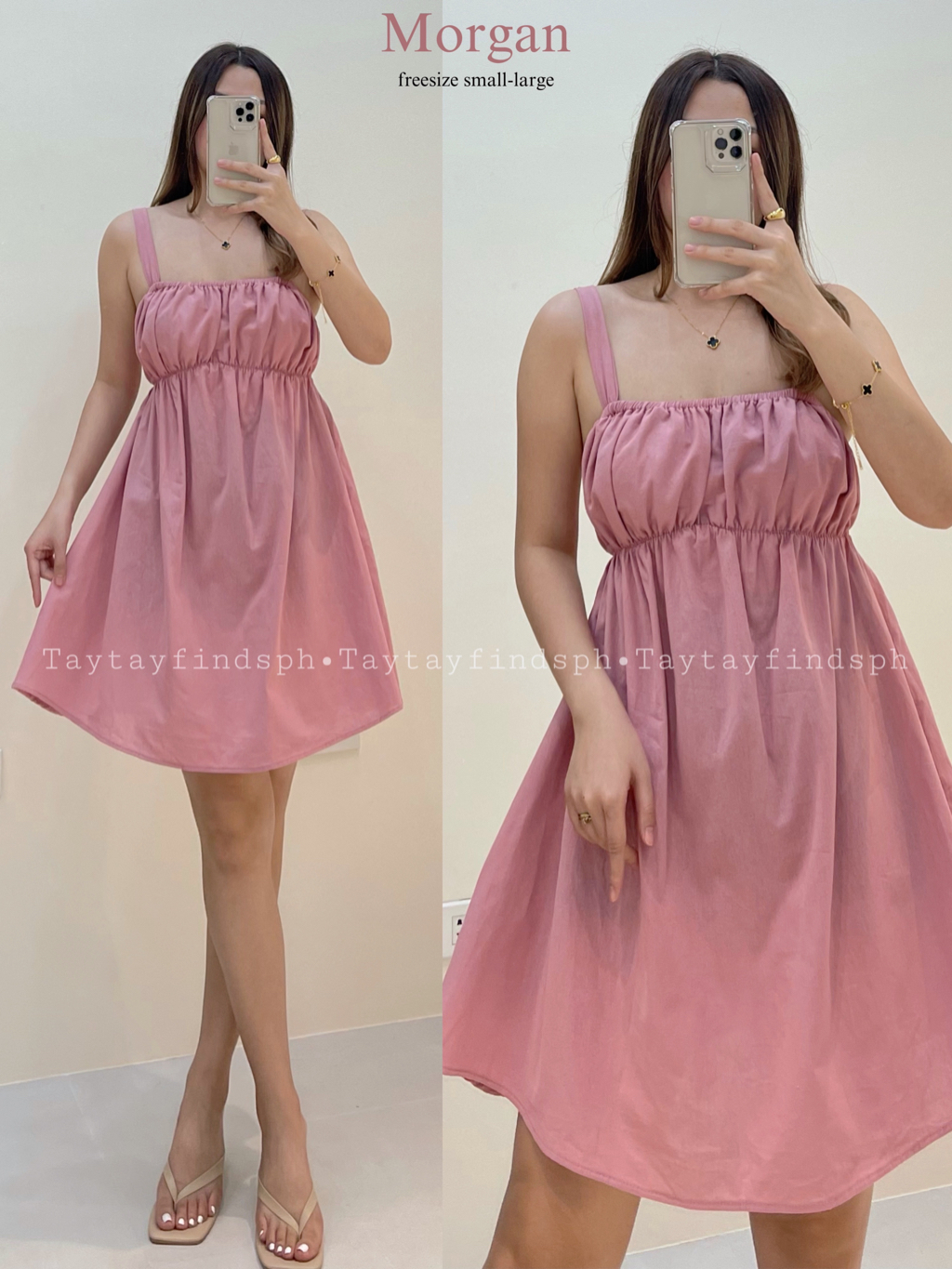 MORGAN LINEN DOLL SLEEVELESS DRESS | taytayfindsph | Shopee Philippines
