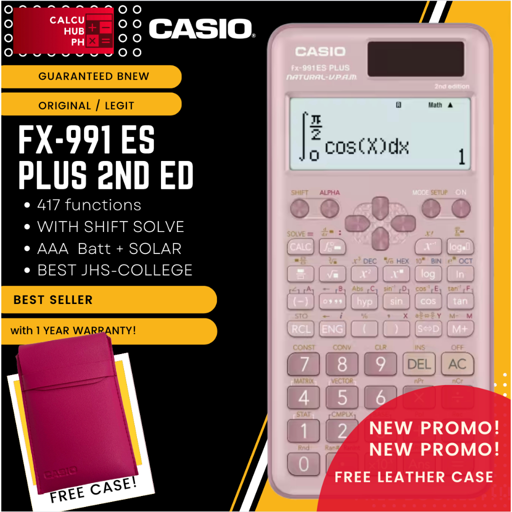 CASIO FX991ES PLUS 2ND EDITION SCIENTIFIC CALCULATOR ORIGINAL 1 YEAR ...