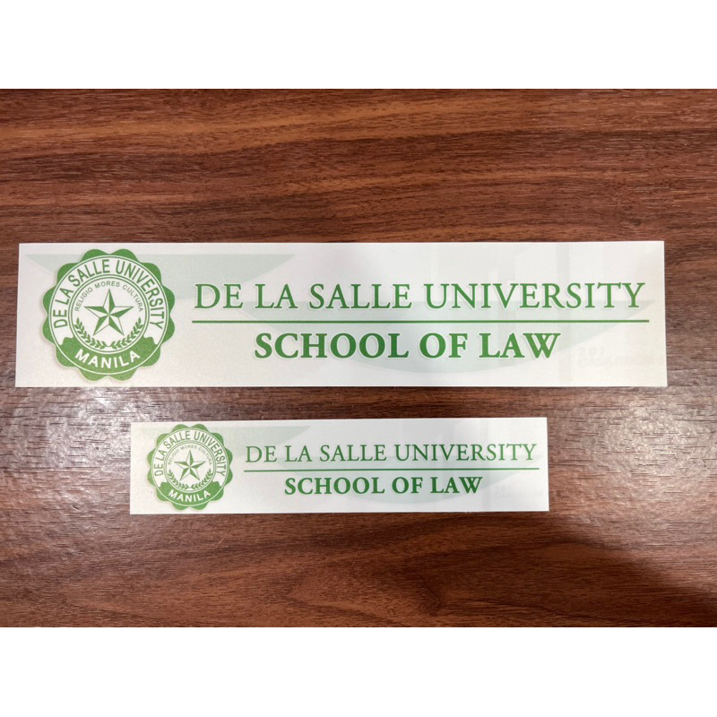Brand new custom school inspired waterproof DLSU School of Law Bar ...