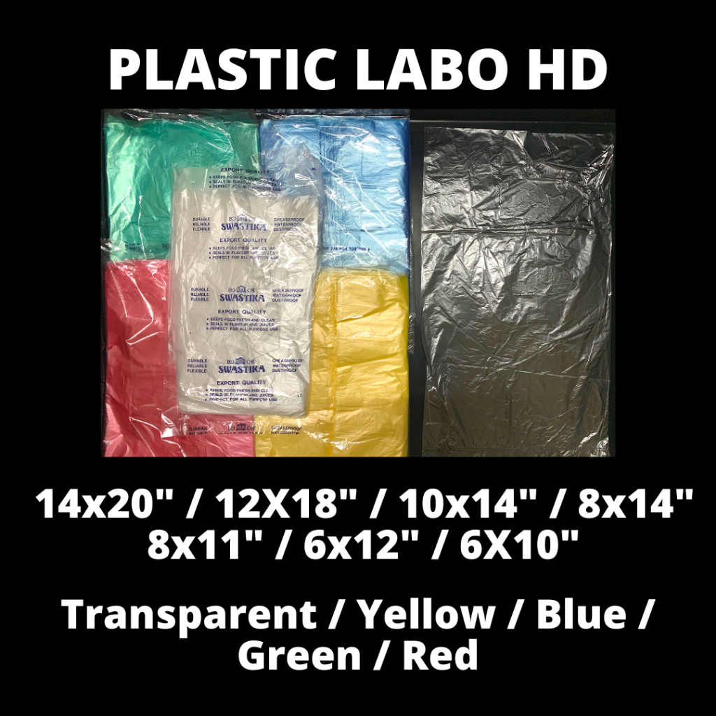 Labo Plastic HD 6x12 / 8x11/ 8x14 / 10x14 / 12x18 inch Plastic Bag ...