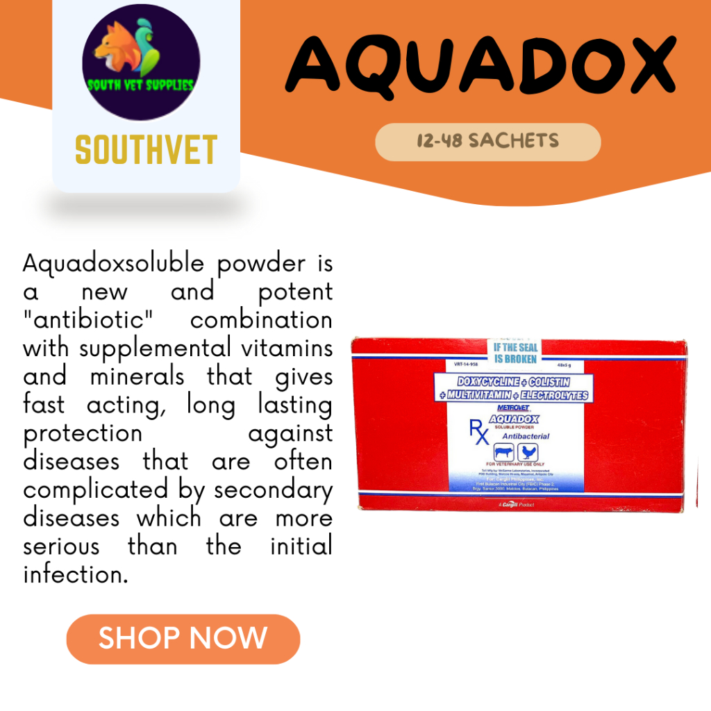 [SOUTH VET] AQUADOX POWDER/ GAMEFOWL/ Fighting cock multivitamins/ Para ...
