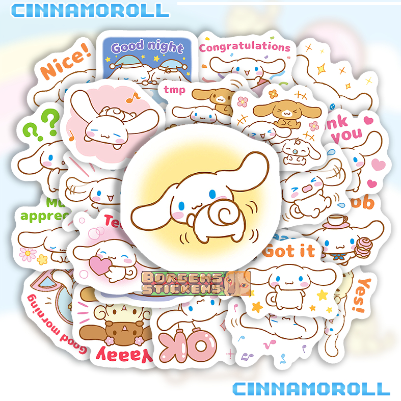 【24pcs】Cinnamoroll emoji sticker sets - Vinyl Waterproof Sticker ...
