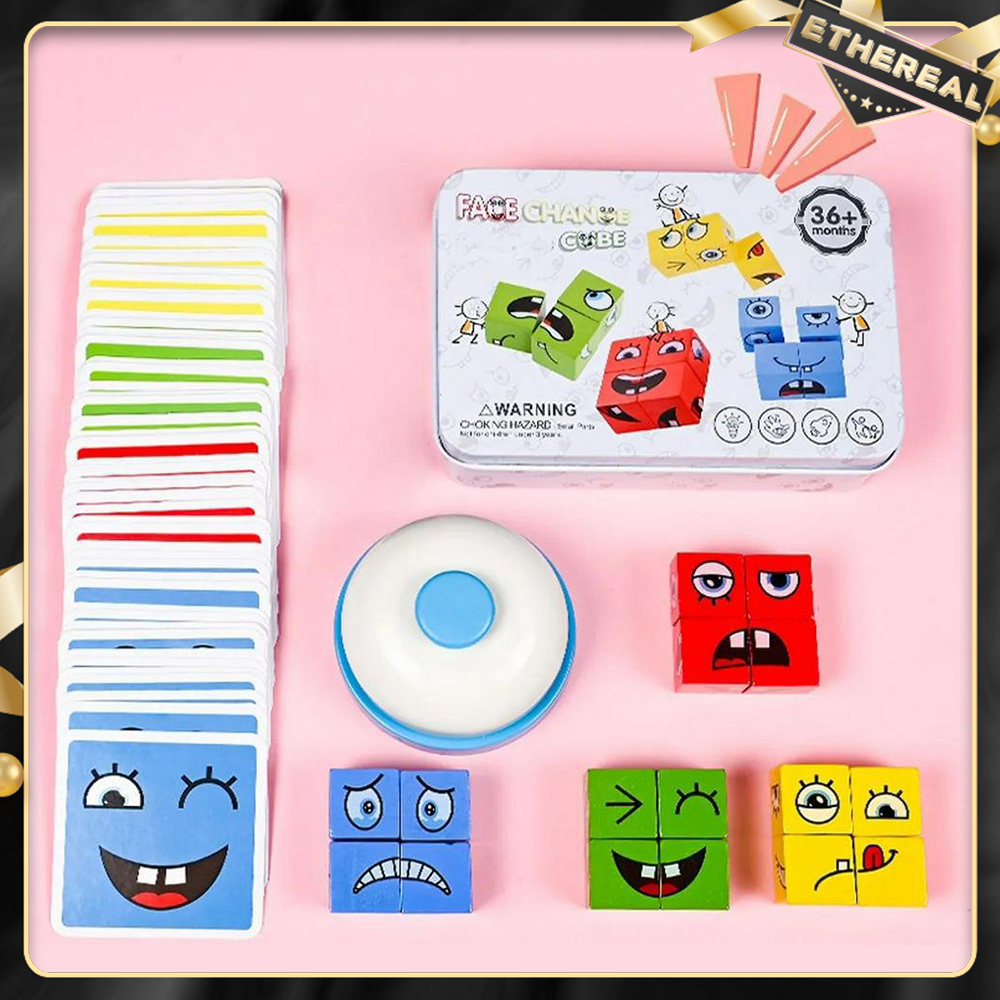 Puzzle Game Toy Face-Changing educational Magic Cube 72pc Cards ...