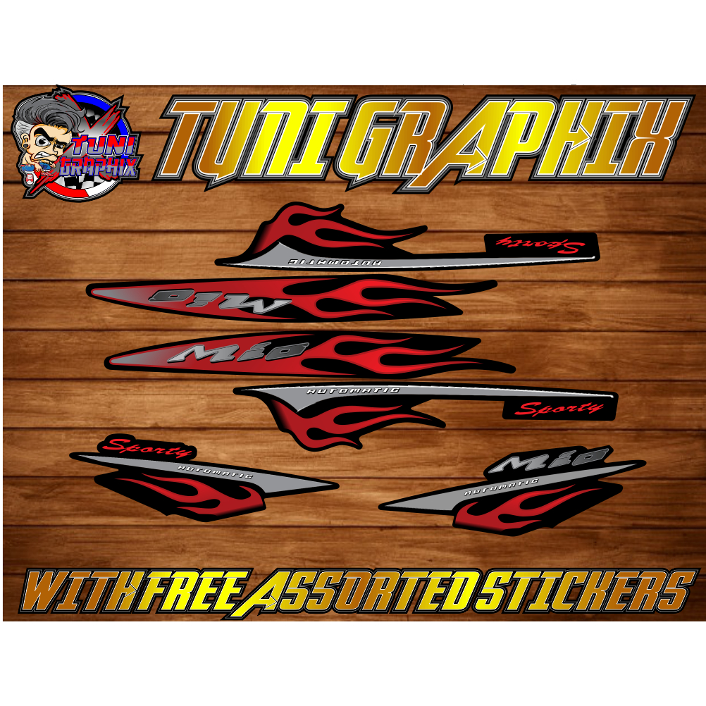 MIO AMORE FIRE TRIBAL STOCK DECALS | Shopee Philippines