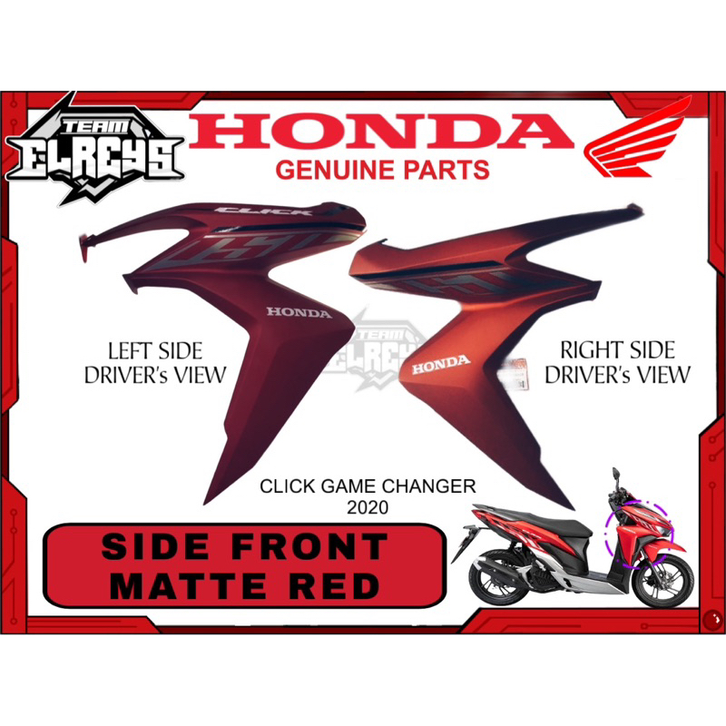 STOCK SIDE FAIRING FOR CLICK V2 150 MATTE RED 2020 | Shopee Philippines