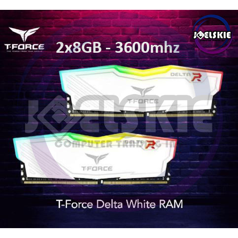 Teamgroup T-force Delta16Gb 3200Mhz / 3600Mhz Black White Gaming Tforce ...
