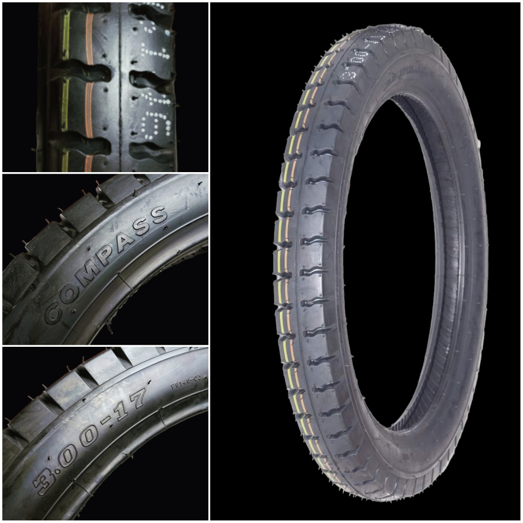 COMPASS 300 X 17 P6146 HIGH QUALITY MOTOR CYCLE | TRICYCLE TIRES | FREE ...