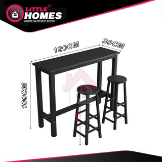 Lamesa set with chair Simple bar table 1table+2chair home kitchen ...