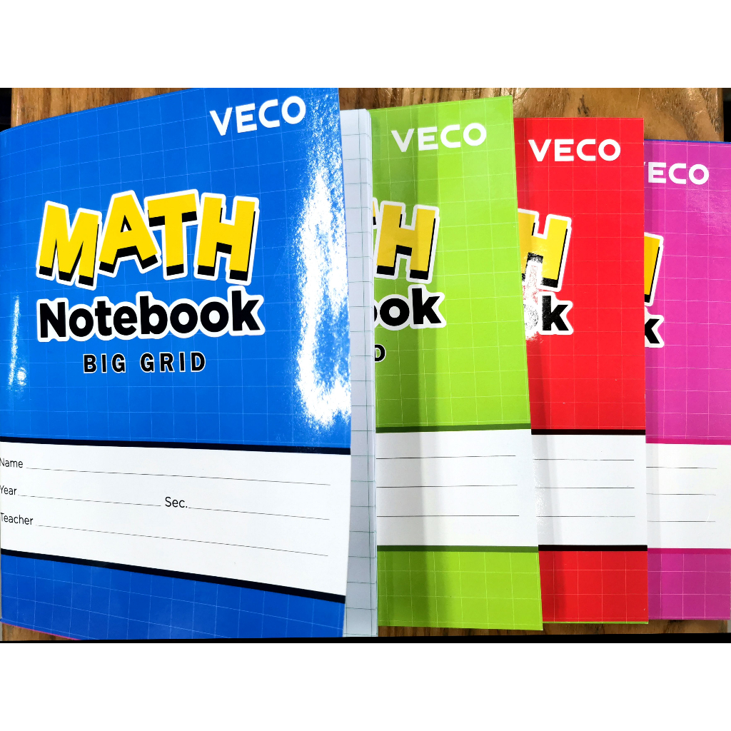 Veco Math Notebook (PER PIECE) Grid 80 lvs 6.5 x 8.38 in. (Graphing ...