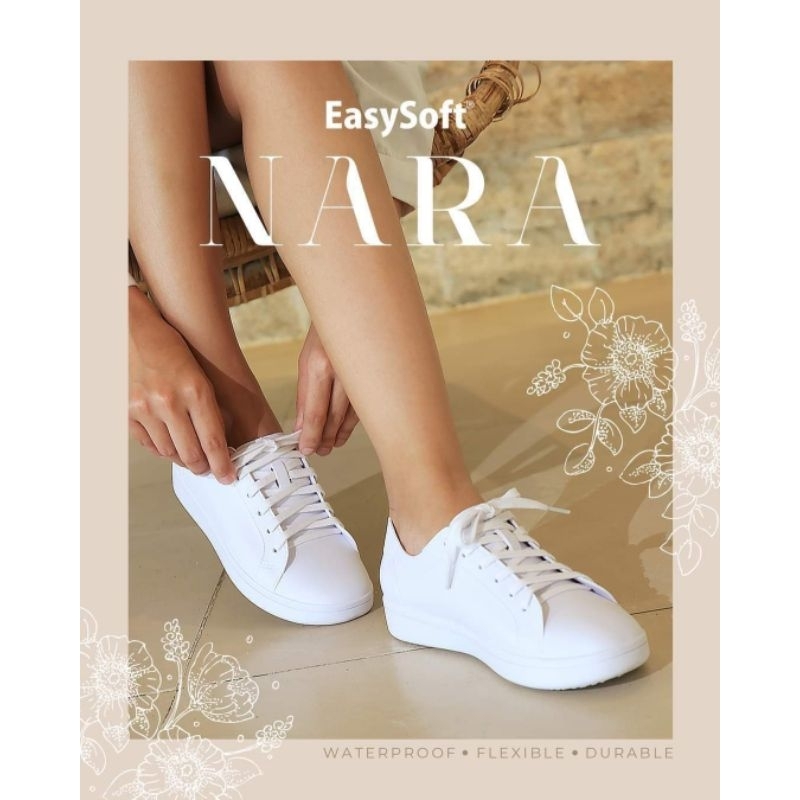 NARRA BY EASY SOFT WHITE SNEAKER SHOES FOR WOMEN | Shopee Philippines
