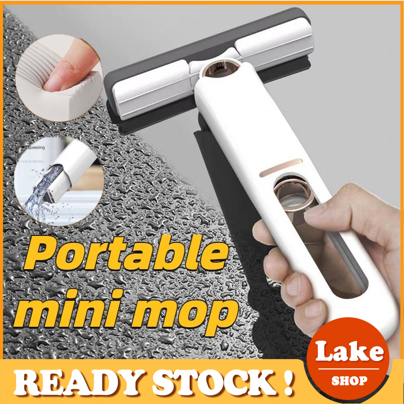 Handheld Mop Wet Dry Dual Use Self-Squeeze Sponge for Car Glass/Wooden ...