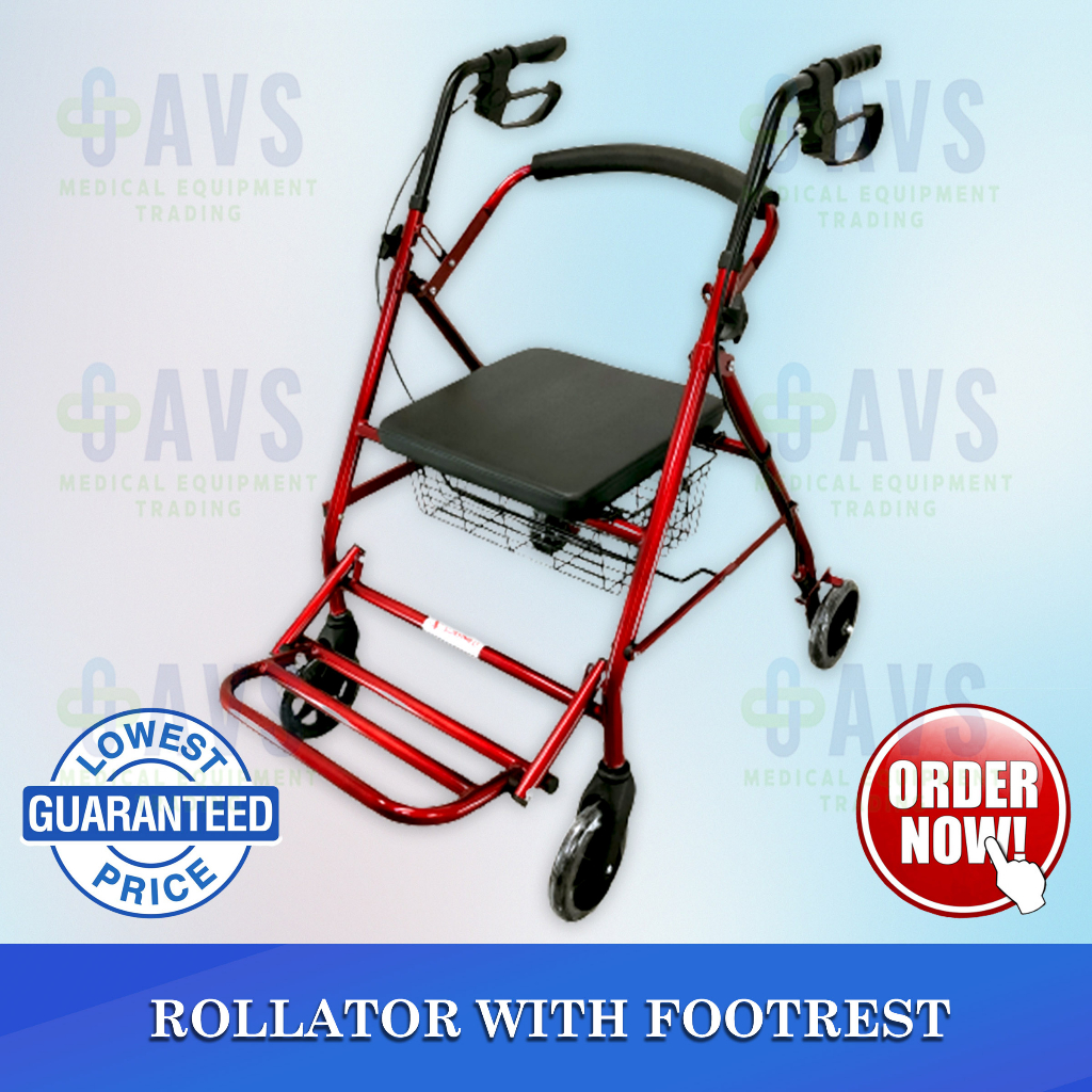 SURRMED ROLLATOR WITH FOOTREST | Shopee Philippines