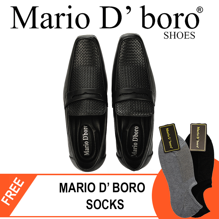 Mario D' Boro Men's Formal Shoes Mw 24130 Black | Shopee Philippines