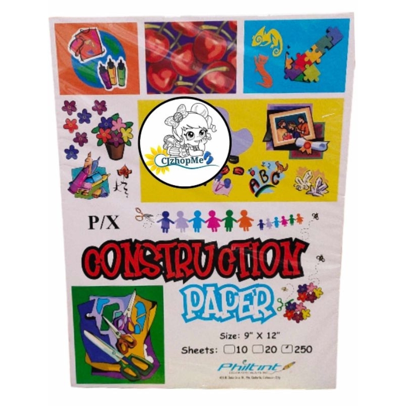 CONSTRUCTION PAPER assorted 10pcs per pack | Shopee Philippines