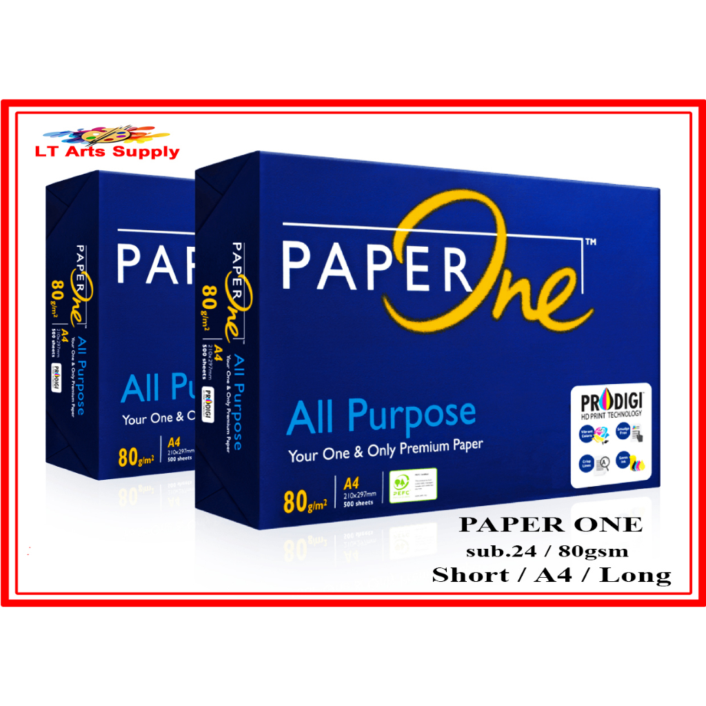 Paper One high speed premium bond paper subtance 24 / 80gsm / 500sheets ...
