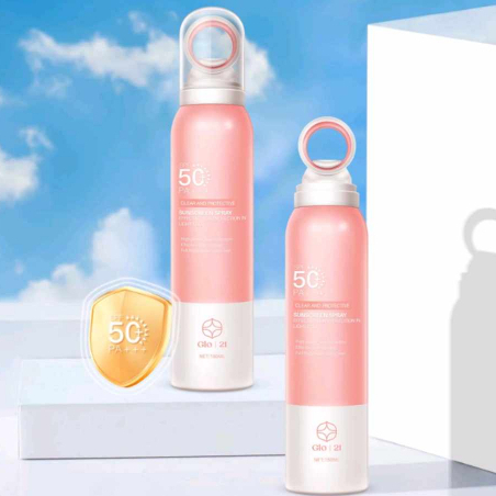 GLO21 Sunscreen Spray Waterproof UV Protection High Power SPF50 ...