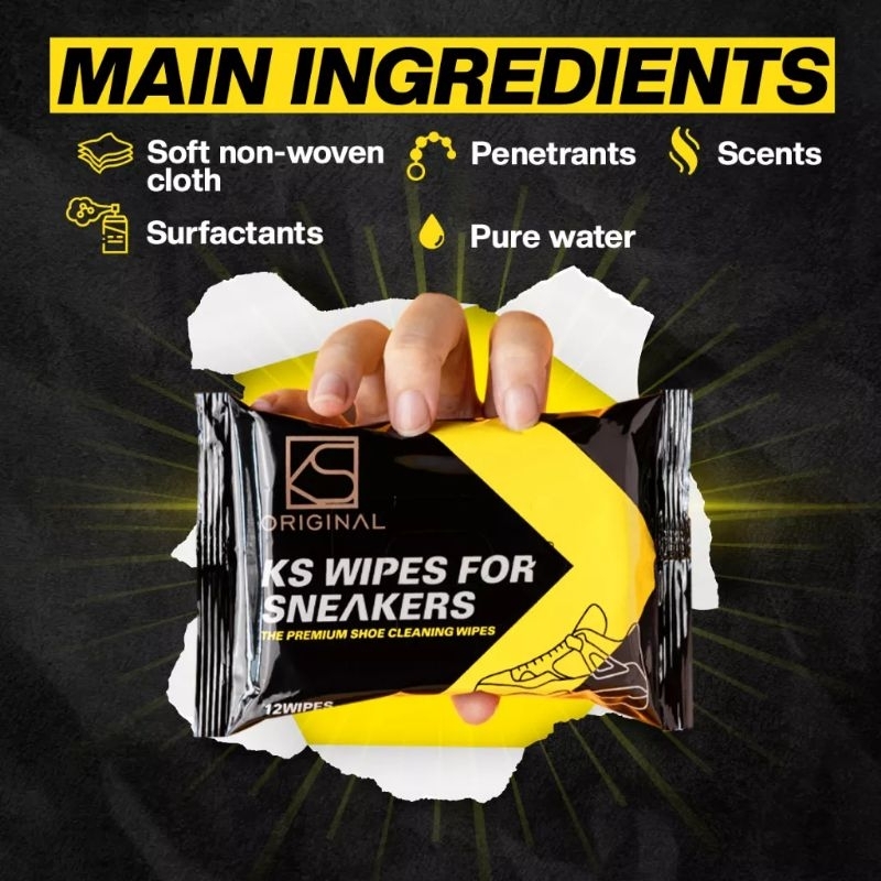 KS ORIGINAL KS WIPES for sneaker Cleaning, best shoe care, Gentle Easy ...